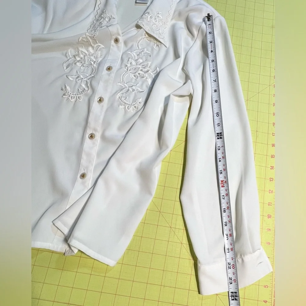 Vintage | Tops | Vintage Fancy Embroidered Floral Lace Beaded Blouse ...